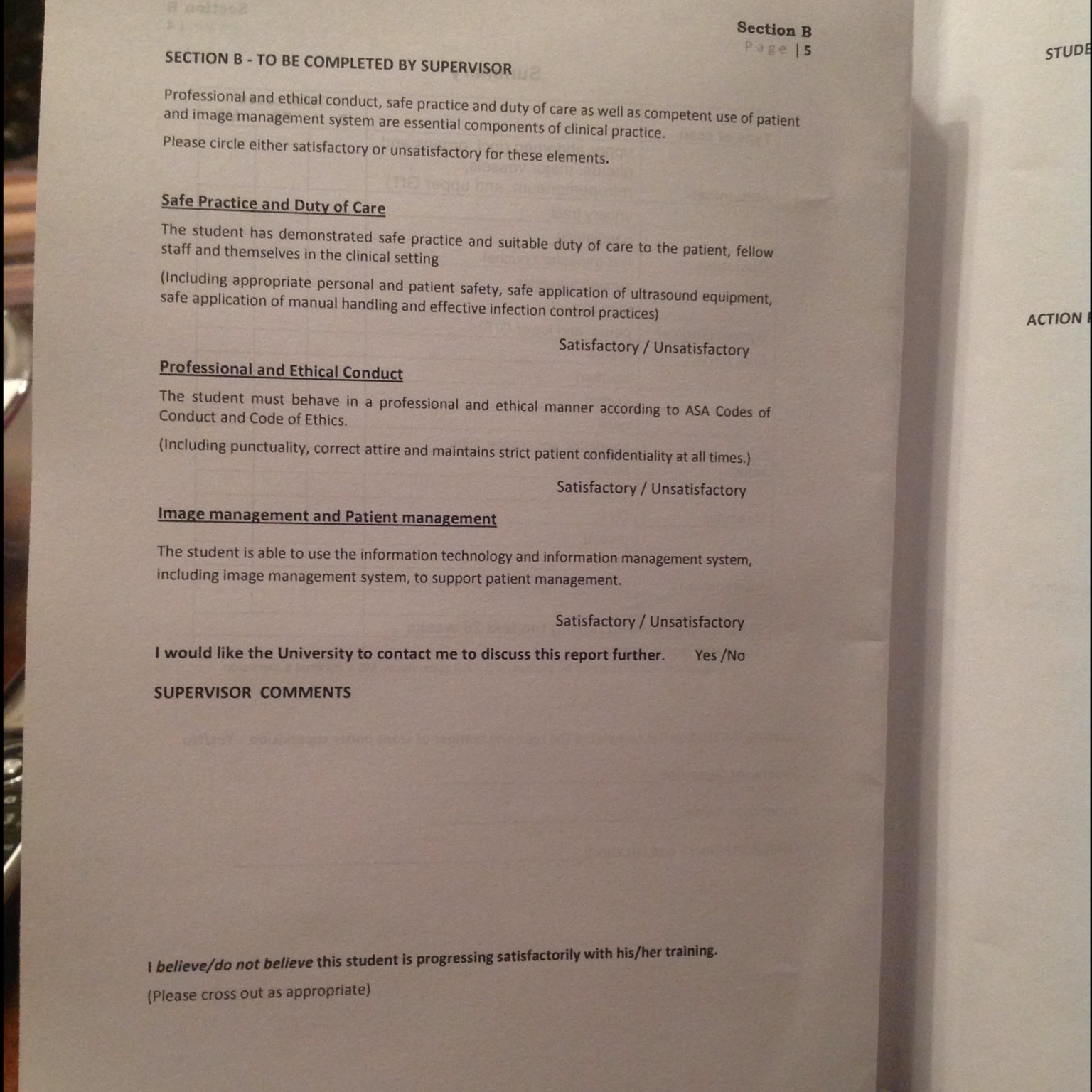 Clinical progress report 1- O & G Sonography - UniSA ePortfolio